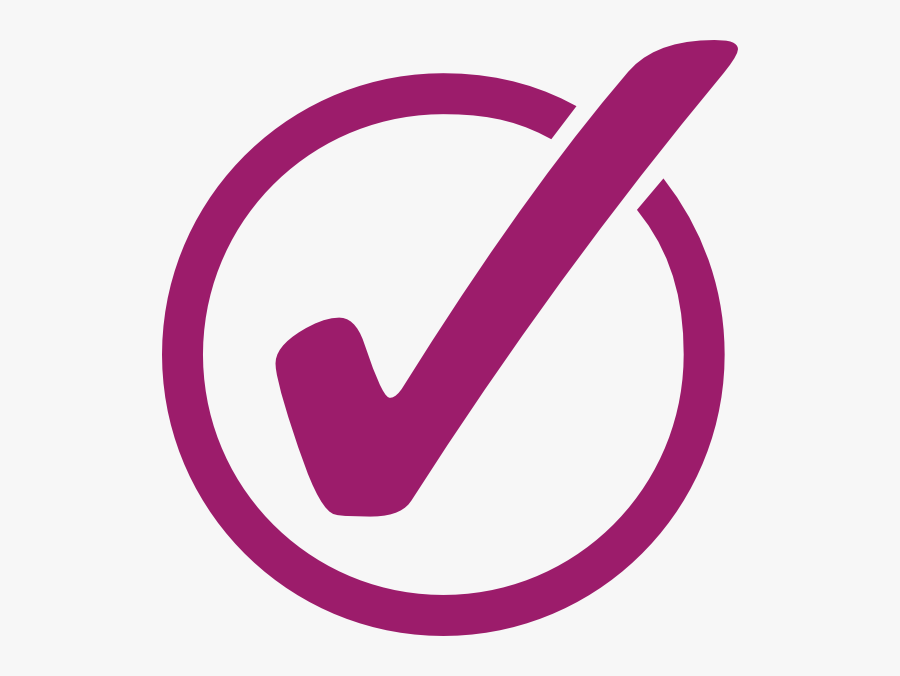 Purple Tick In Circle , Free Transparent Clipart - ClipartKey