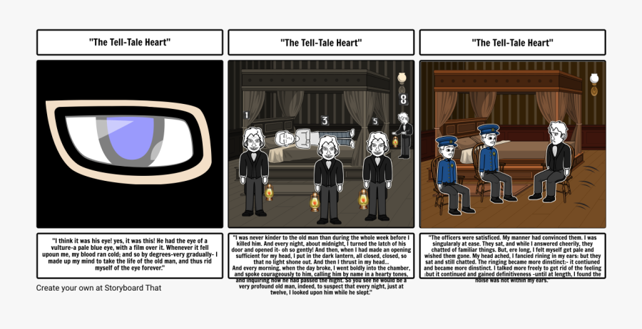 Clip Art Tell Tale Heart Storyboard - Ulrich Von Gradwitz Personality ...