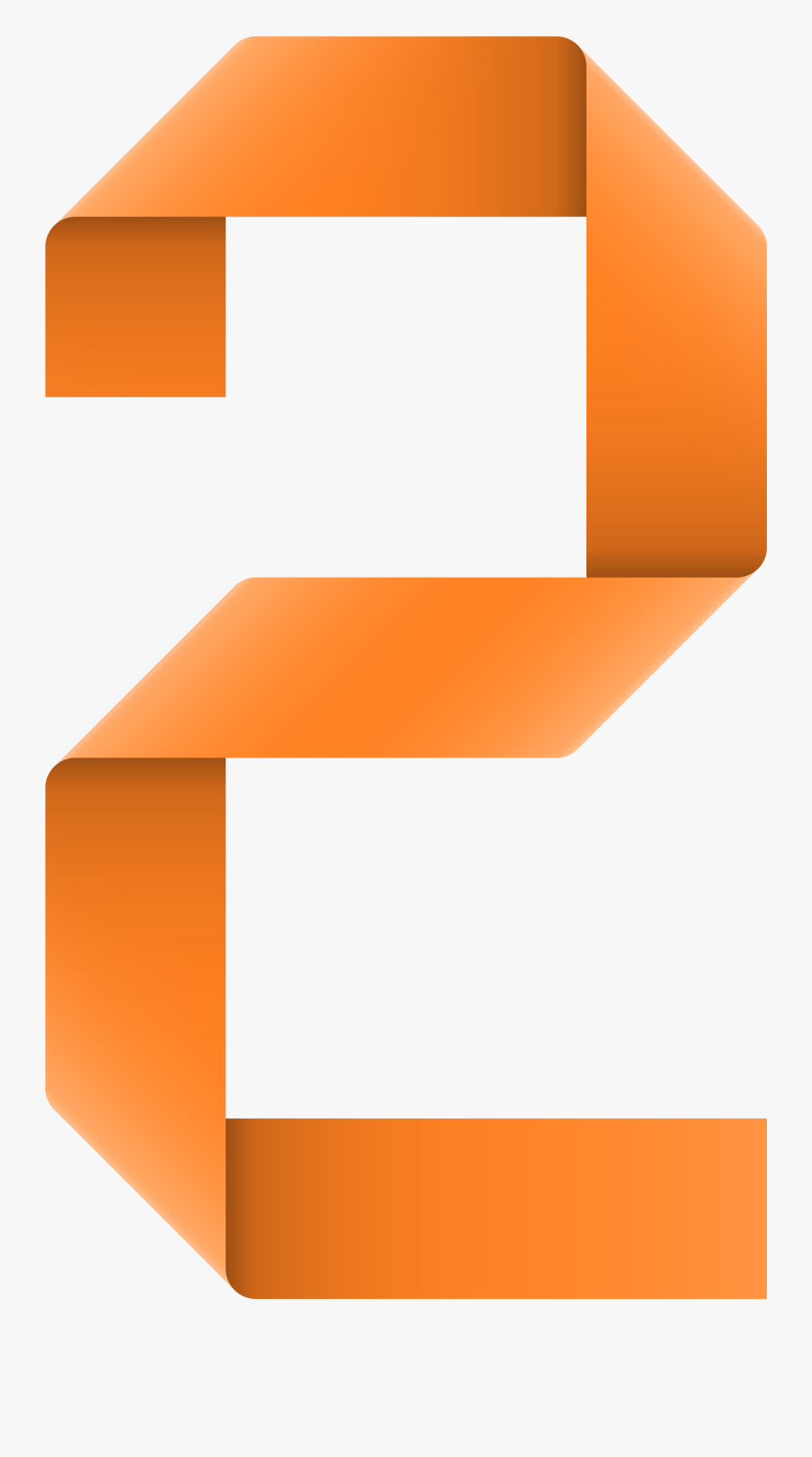 Ribbon Number Two Transparent Png Clip Art Image - Computer File , Free ...