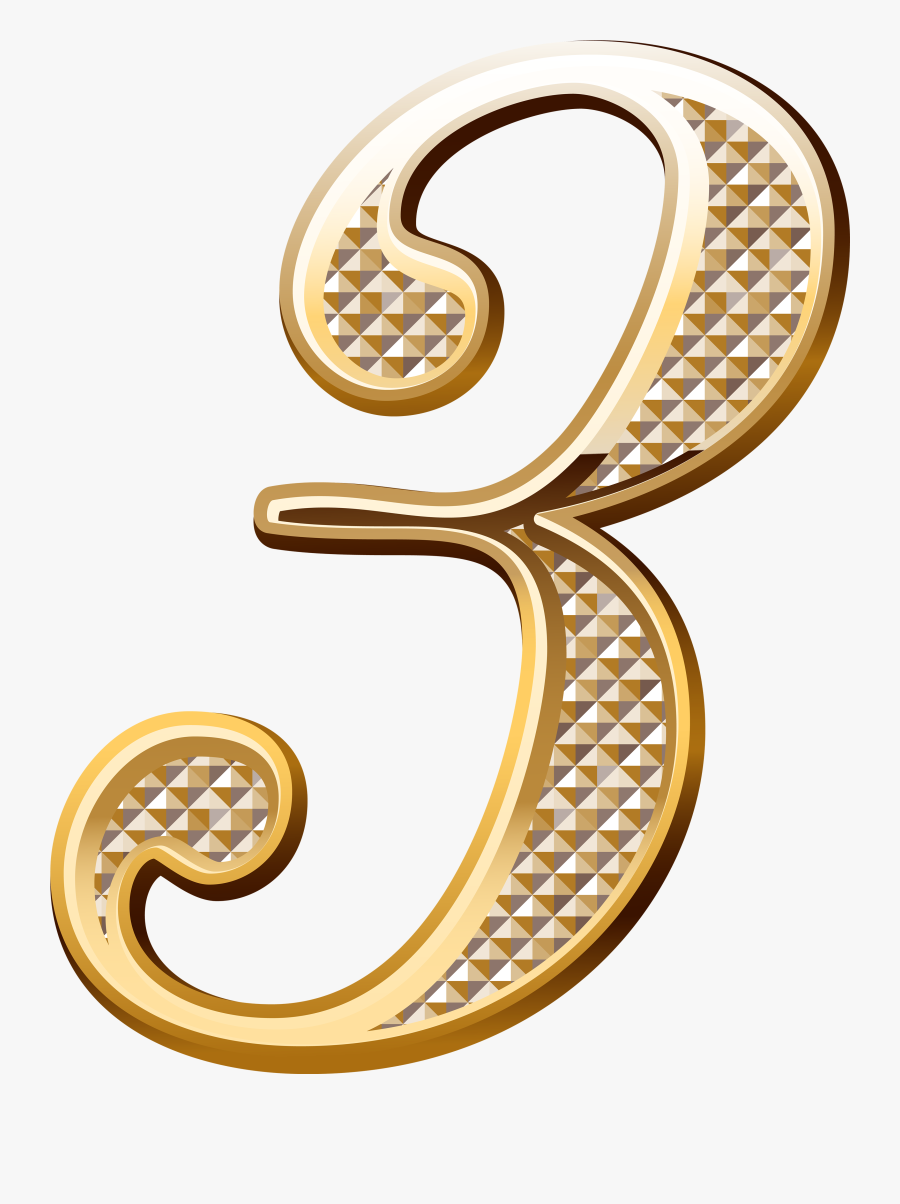 Gold Number 3 Png , Free Transparent Clipart - ClipartKey