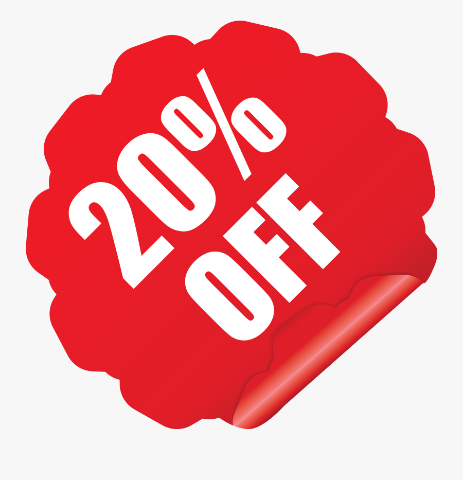 Coupon Clipart 20% - 20 Discount Transparent Background , Free ...