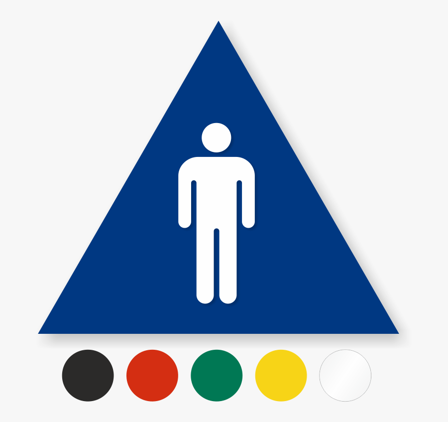 Mens Restroom Sign Triangle , Free Transparent Clipart - ClipartKey