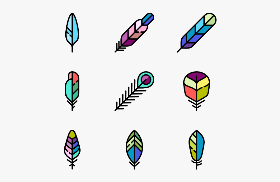 Feathers - Simple Feather Icon , Free Transparent Clipart - ClipartKey