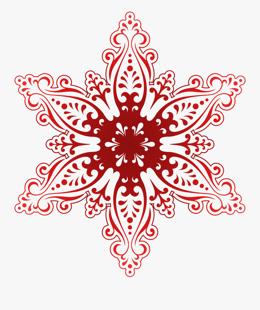 Red Snowflake Png - Snowflake Png , Free Transparent Clipart - ClipartKey