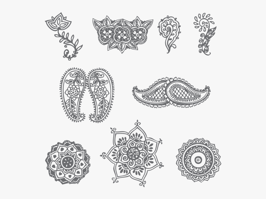 Clipart Transparent Stock These Are A Few Very Patterns - Mehndi Design ...