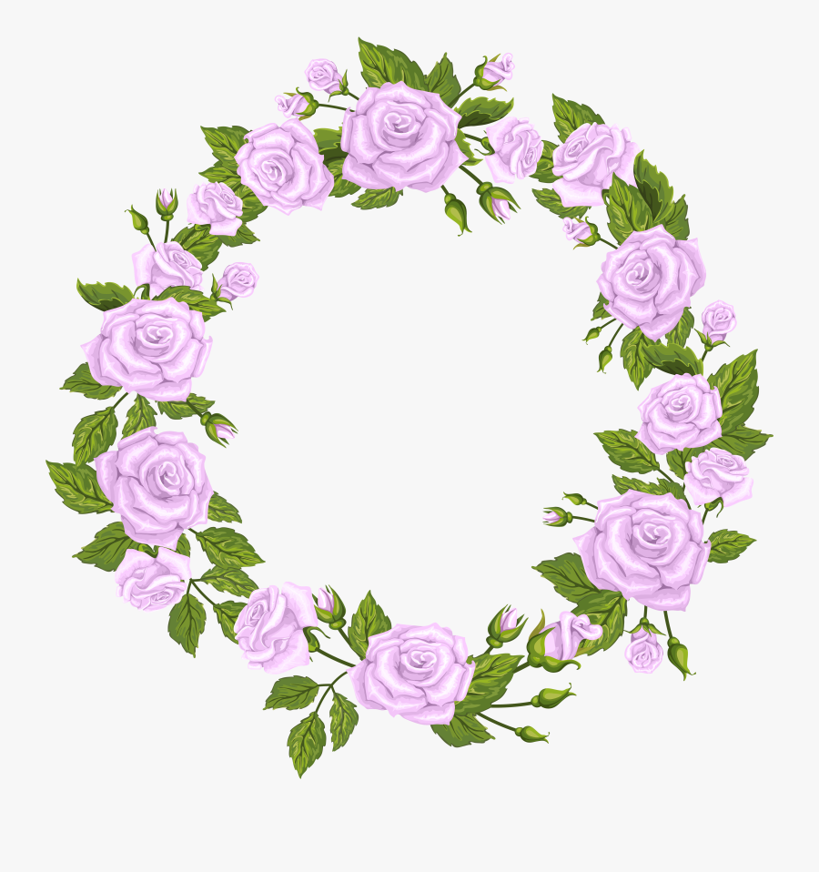 Transparent Purple Roses Clipart - Pink Roses Border Png , Free ...