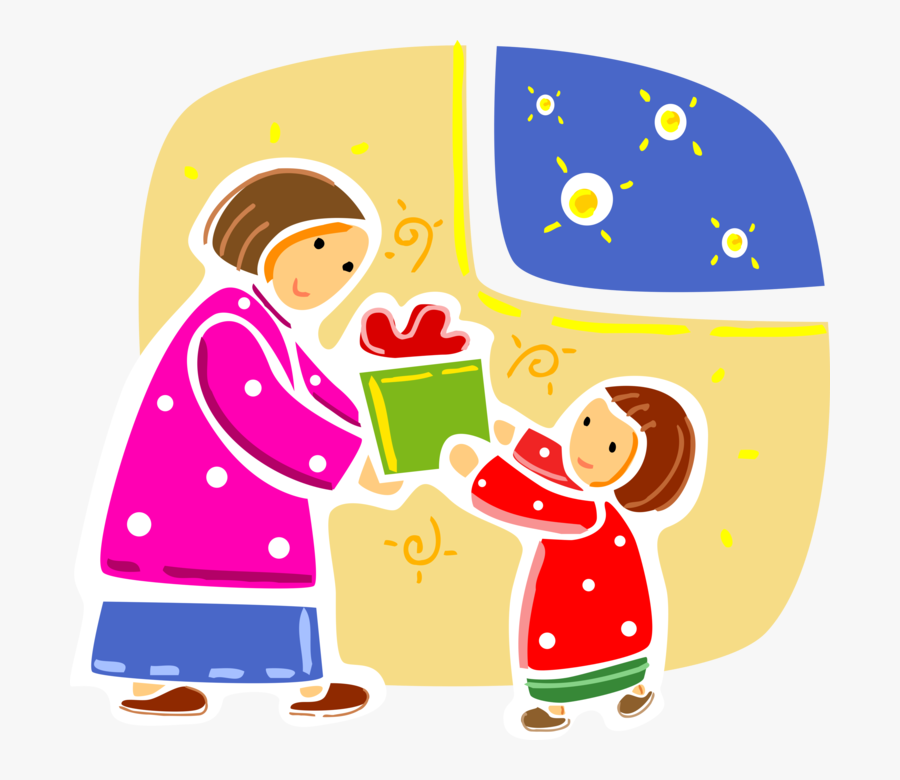 Christmas Morning Vector Image - Giving Presents At Christmas Clip Art ...
