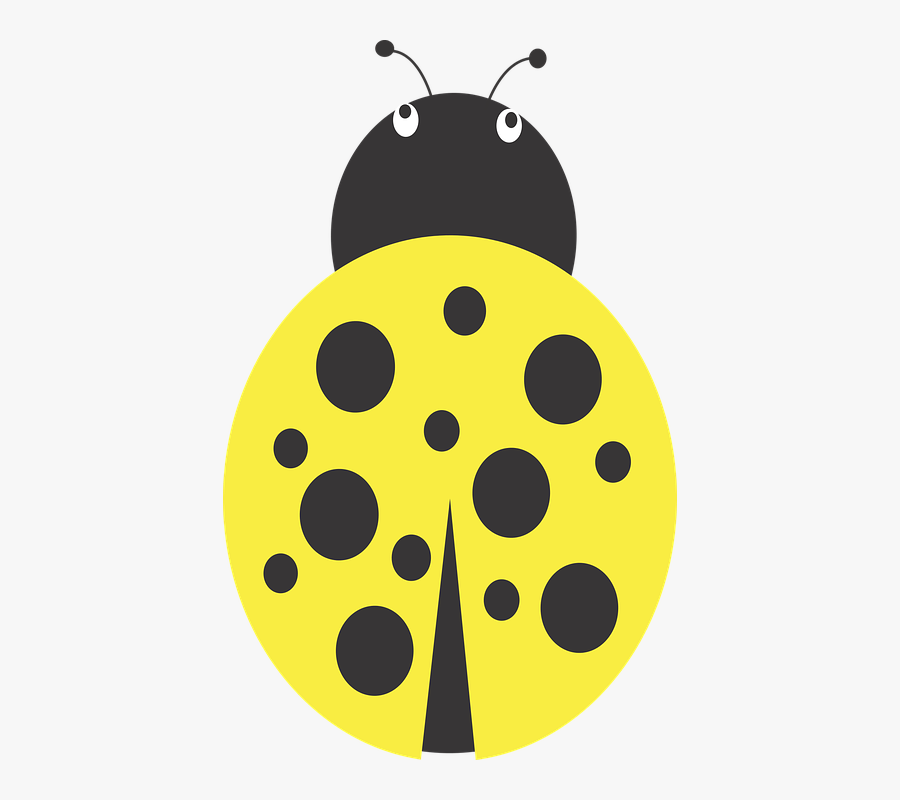 Lady, Bug, Yellow, Insect, Dots, Ai, Illustrator - Yellow Ladybug Clip ...