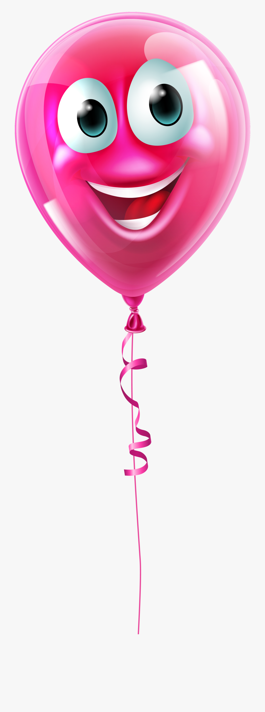 Smiley Clipart Balloon - Pink Balloon With Face , Free Transparent ...