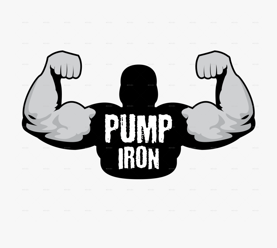Pump Iron Logo Template - Muscle Pump Gym Logo , Free Transparent Clipart - ClipartKey