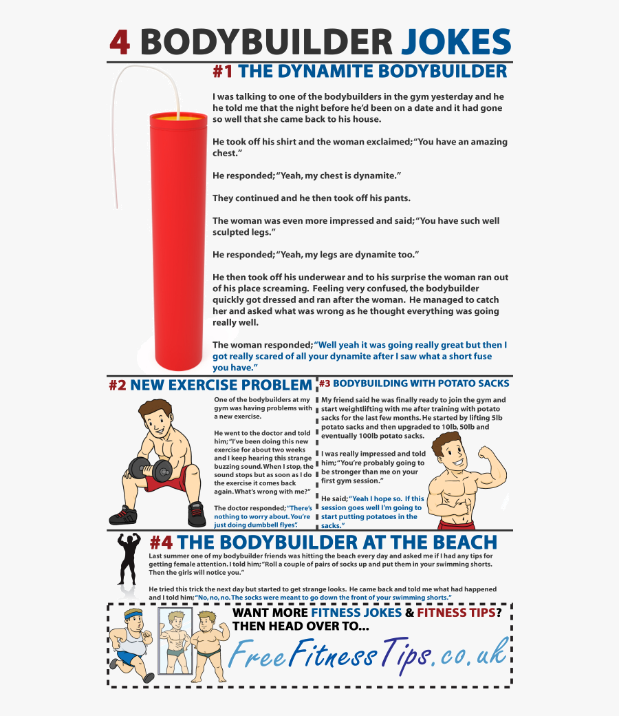 Transparent Jokes Clipart - Funny Jokes About Bodybuilder , Free ...