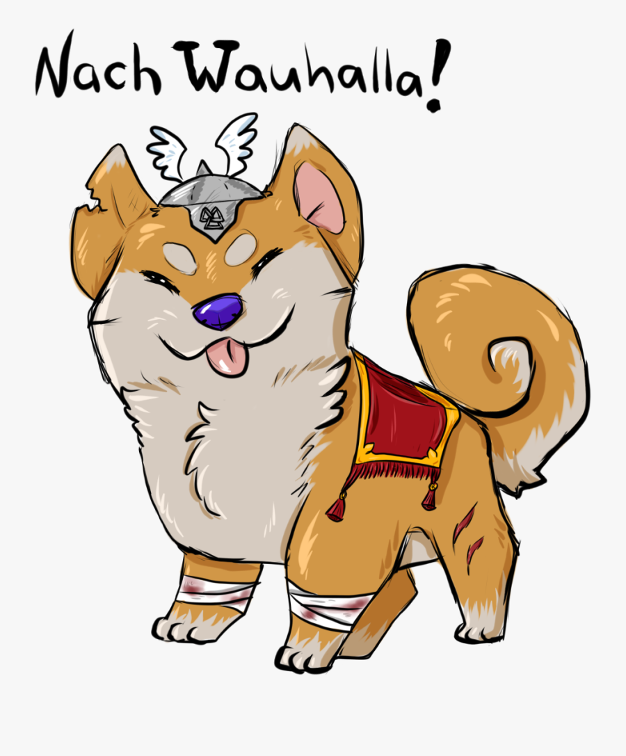 Helgi The Male Valkyrie Shiba Inu [oc] - Cartoon , Free Transparent ...