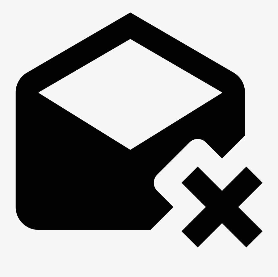 Delete Open Envelope Icon - Cancel Icon , Free Transparent Clipart ...