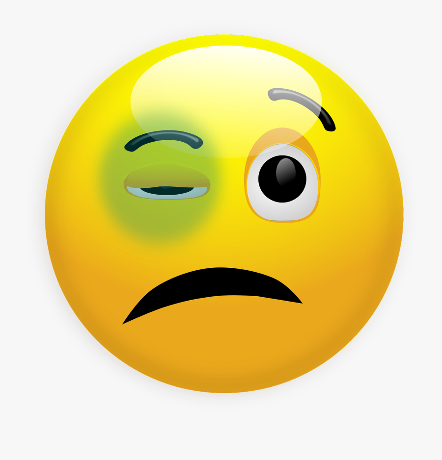 Sick Smiley Face Clip Art Clipart - Black Eye Clip Art , Free ...
