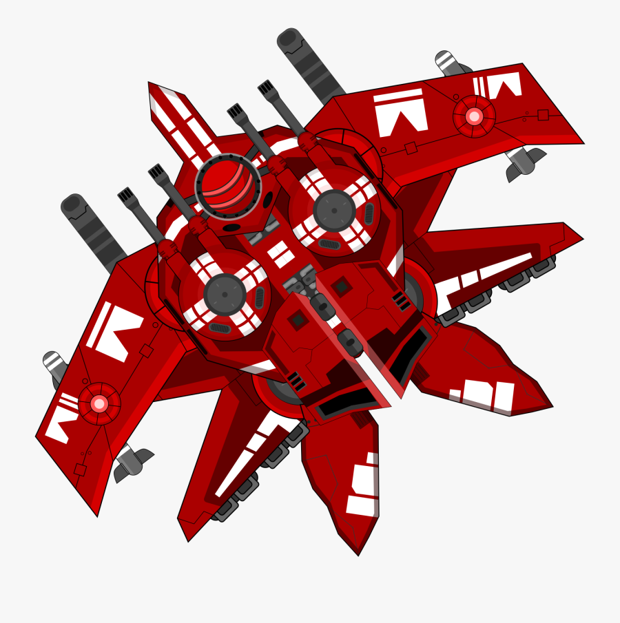 Spaceship Clipart Red - Transparent Background Clipart Spaceship , Free ...