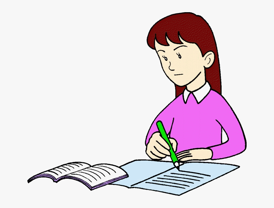 Girl Writing Clipart Gif , Free Transparent Clipart - ClipartKey