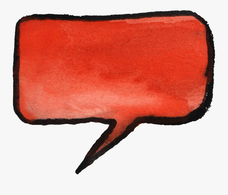 Bubble Clipart Watercolor - Red Speech Bubble Png , Free Transparent ...