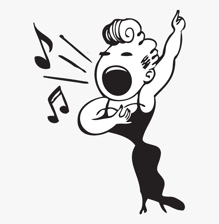 Singer Black And White , Free Transparent Clipart - ClipartKey