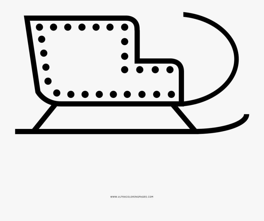 Sled Coloring Page - Line Art , Free Transparent Clipart - ClipartKey