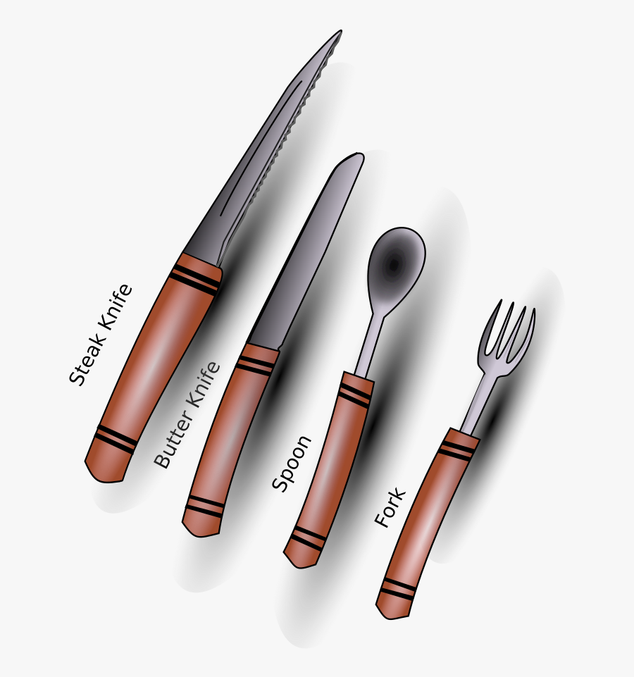 Simple Cutlery/silverware Clip Arts - Cartoon Silverware , Free ...