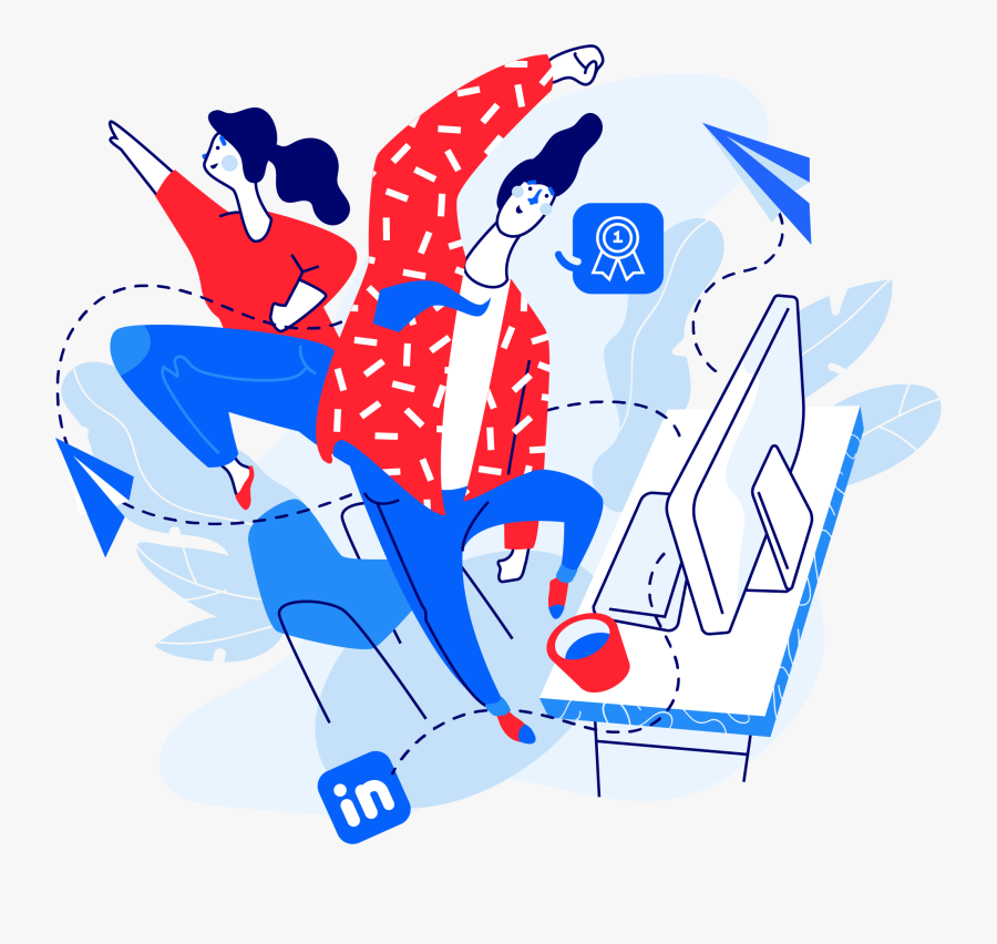 Generate Leads On Linkedin - Ui Illustrations Set , Free Transparent ...