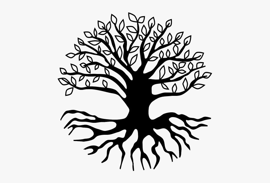 Tree With Deep Roots Png Clip Art - Outline Of Tree With Roots , Free ...