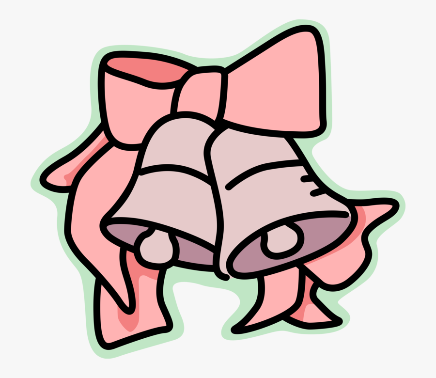 Vector Illustration Of Wedding Bells With Ribbon And - Wedding Bells ...