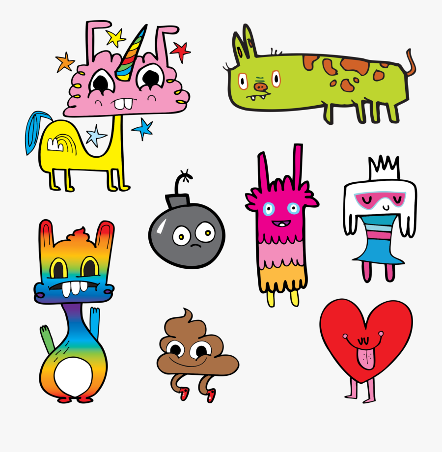 Happy Doodles , Free Transparent Clipart - ClipartKey