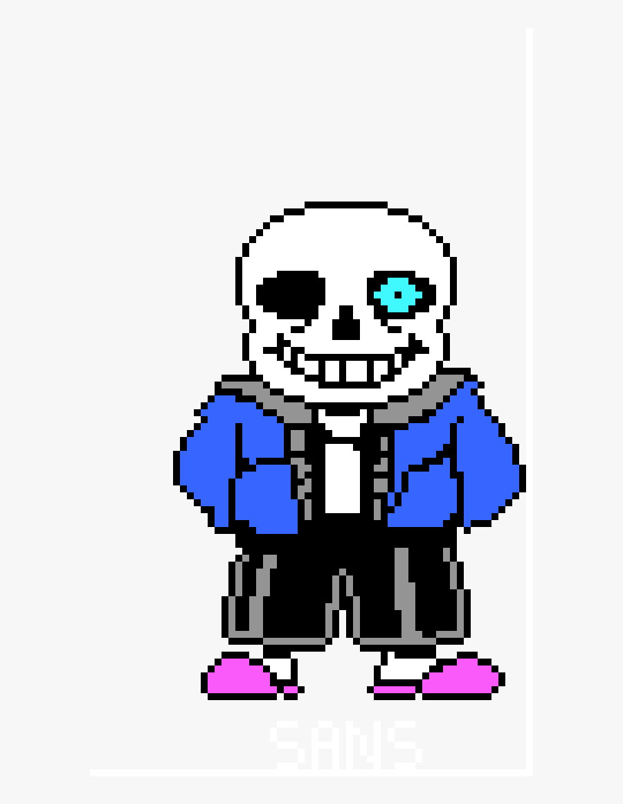 Character Art Pixel Fictional Undertale Free Frame - Blue Eye Sans ...