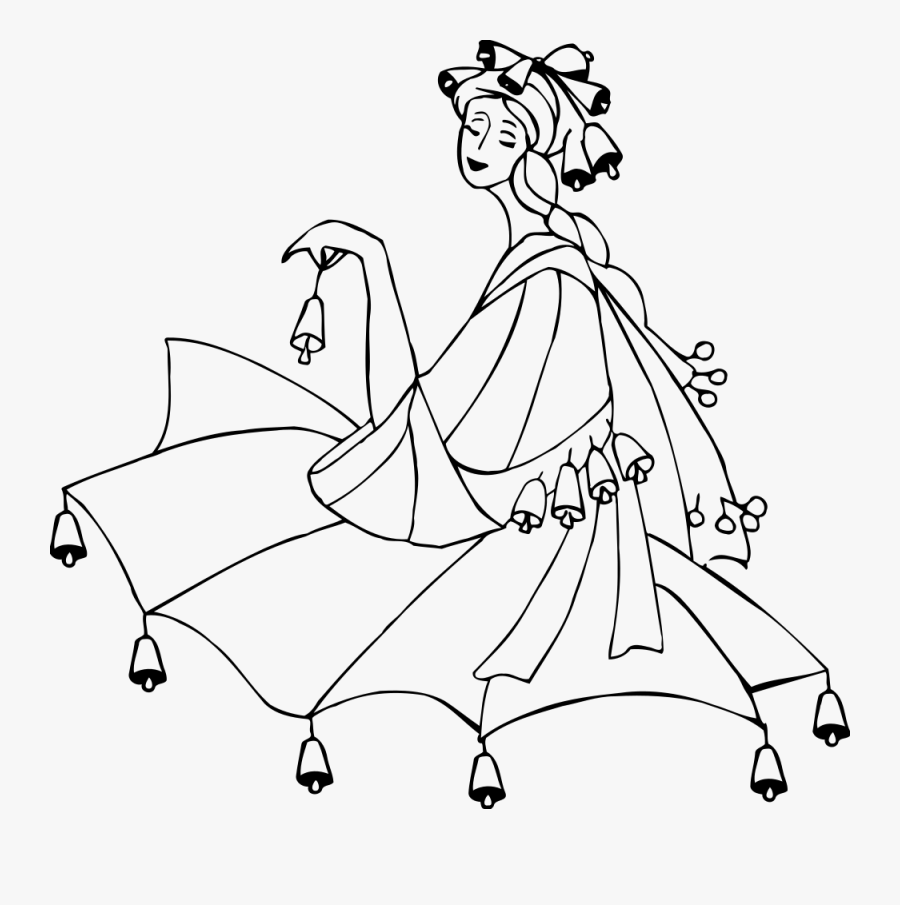 Transparent Line Dancer Clipart - Dance Ladies Coloring , Free ...