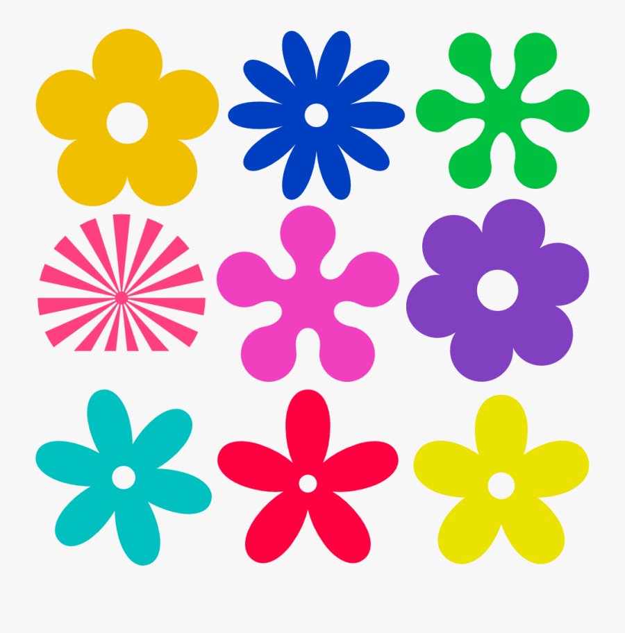 Clip Art Retro Flower Svg - Groovy Flowers , Free Transparent Clipart ...