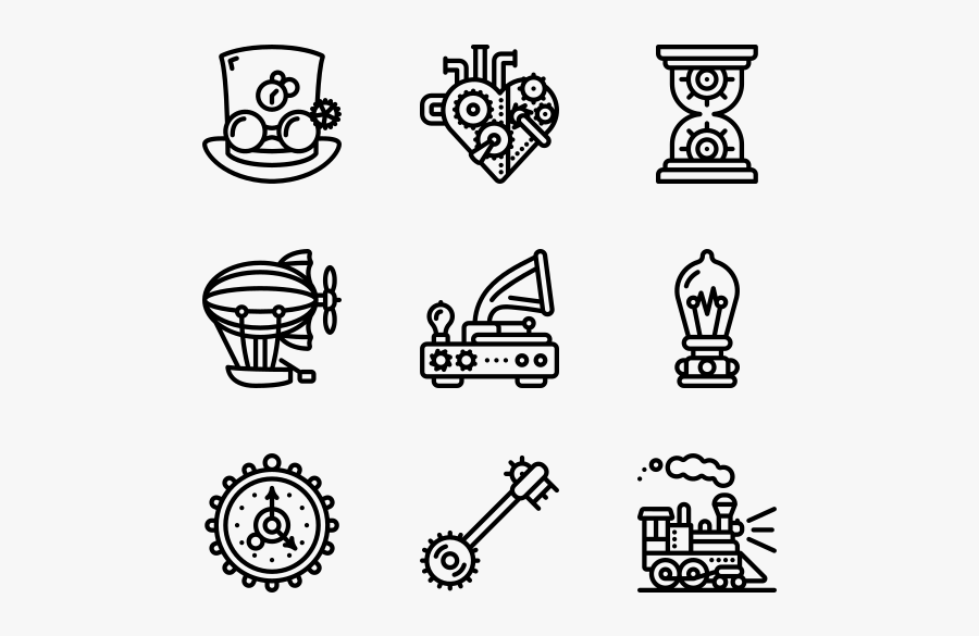 Steampunk - Manufacturing Icon , Free Transparent Clipart - ClipartKey