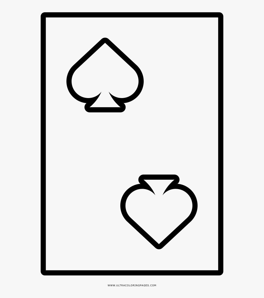 Playing Card Coloring Page - Heart , Free Transparent Clipart - ClipartKey