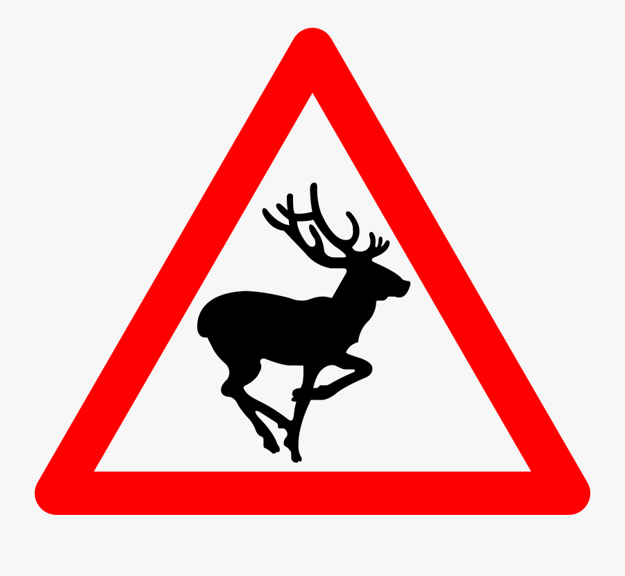 Wild Animals Road Sign , Free Transparent Clipart - ClipartKey