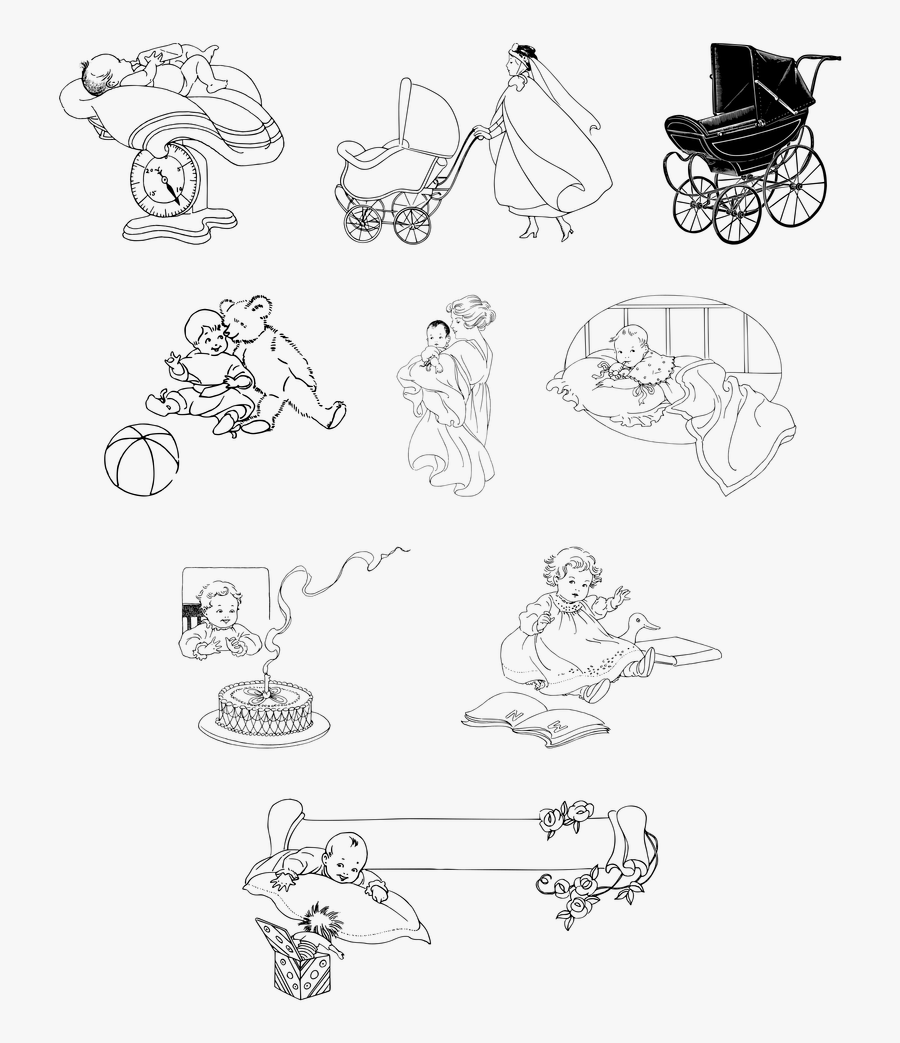 Baby Cribs Lineart - Sketch , Free Transparent Clipart - ClipartKey