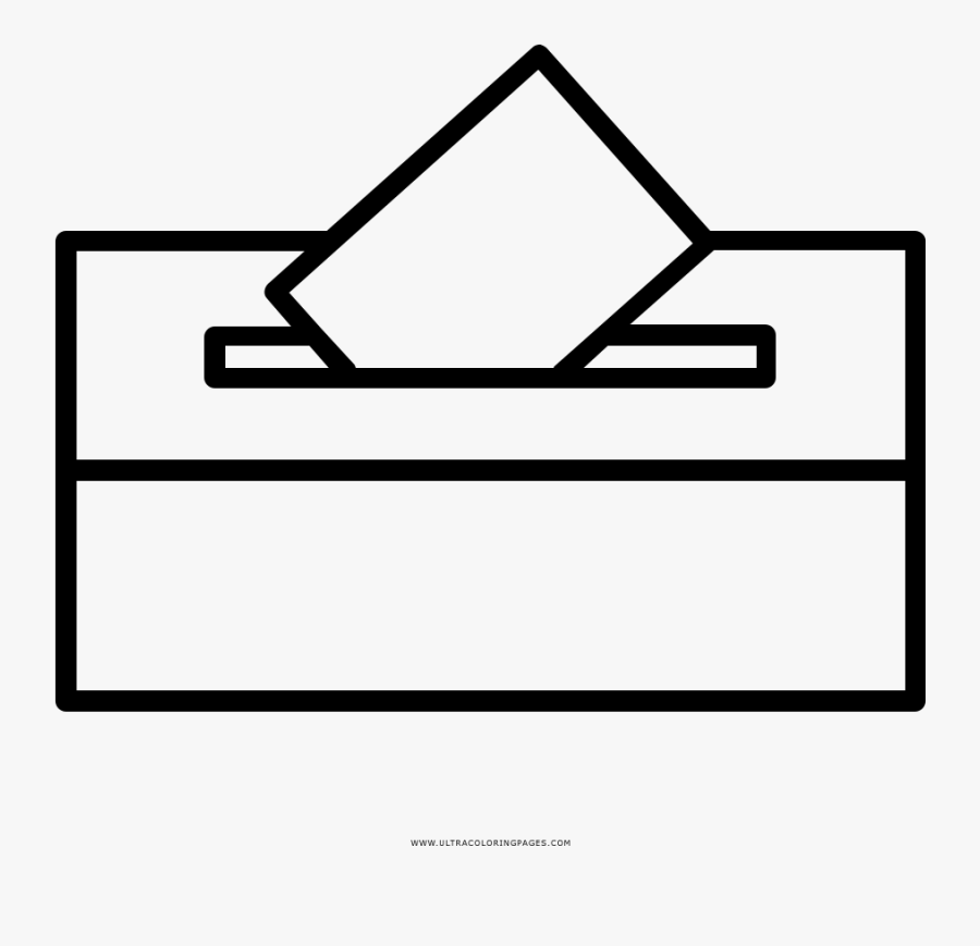 Ballot Box Coloring Page - Line Art , Free Transparent Clipart - ClipartKey