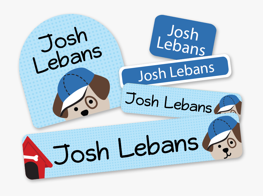 Deluxe School Labels With Puppy Dog , Free Transparent Clipart - ClipartKey