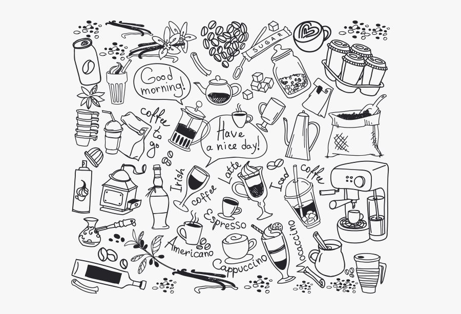 Doodle Cafe Theme , Free Transparent Clipart - ClipartKey