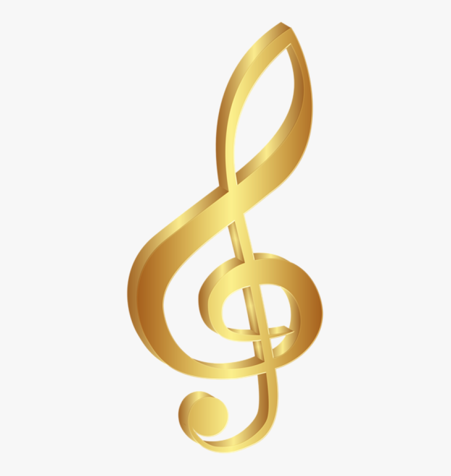 Transparent Gold Treble Clef , Free Transparent Clipart - ClipartKey