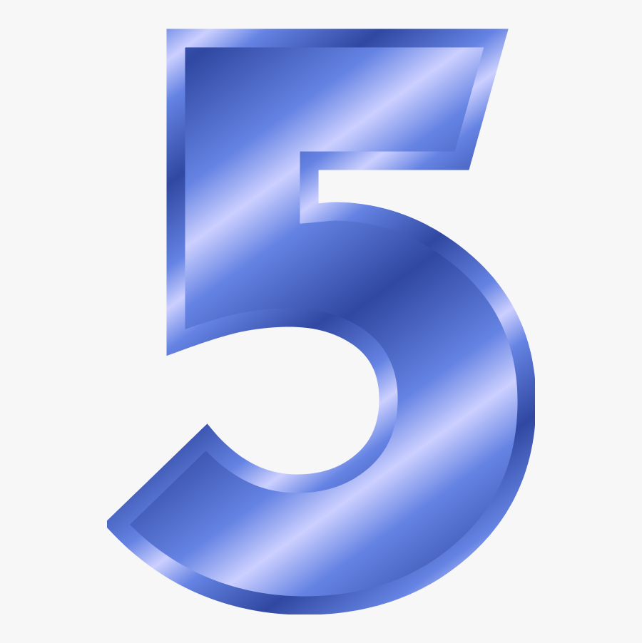 Number 5 Color Blue , Free Transparent Clipart - ClipartKey