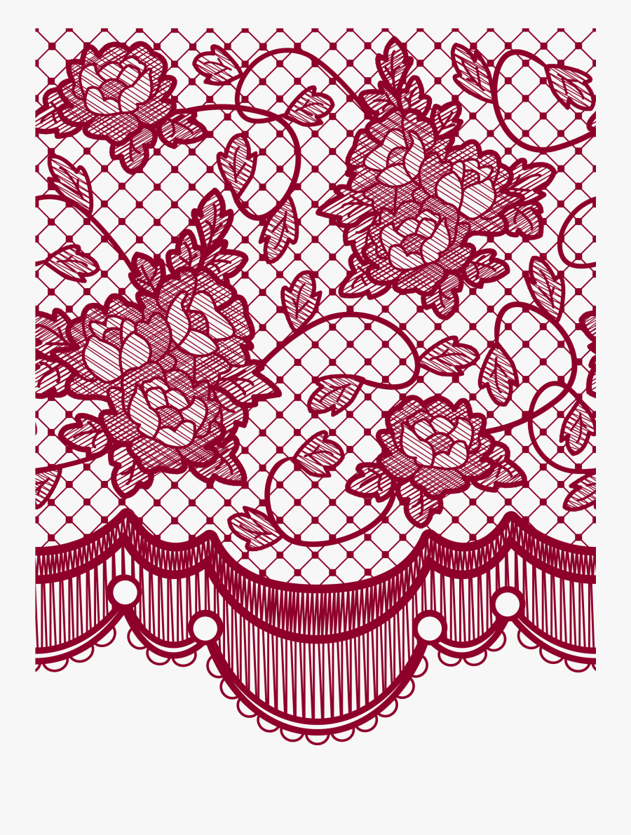 Transparent Free Lace Png - Transparent Lace Rose Pattern , Free ...