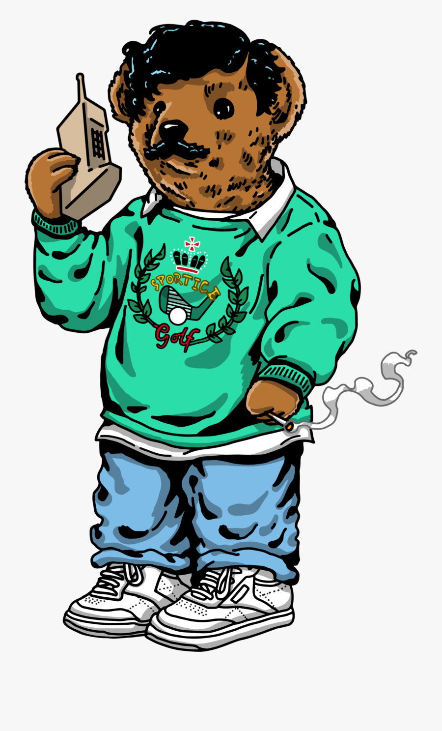 Clip Art 80s Tumblr - Pablo Escobar Bear Shirt , Free Transparent ...