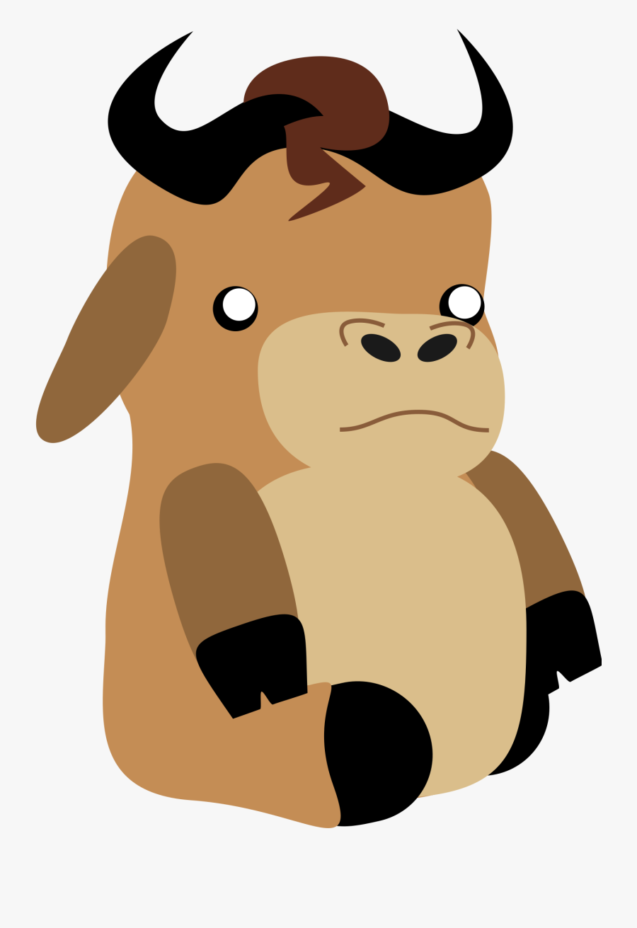 Gnu Cute Clipart , Png Download - Cartoon Wildebeest , Free Transparent ...