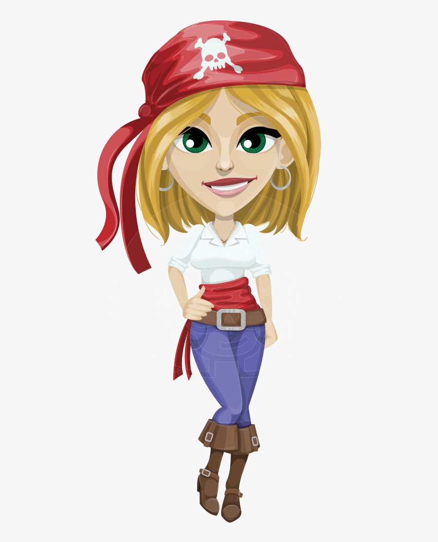 Blonde Female Pirate Cartoon Vector Character Aka Nicole - Female ...