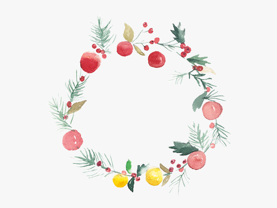 Clip Art Christmas Watercolor Background - Watercolor Christmas Wreath ...