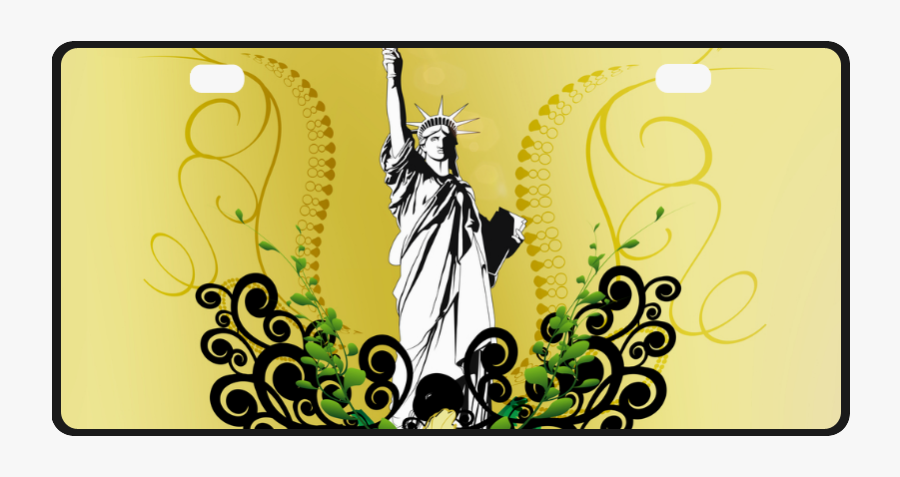 Statue Of Liberty License Plate - Urban Background , Free Transparent ...