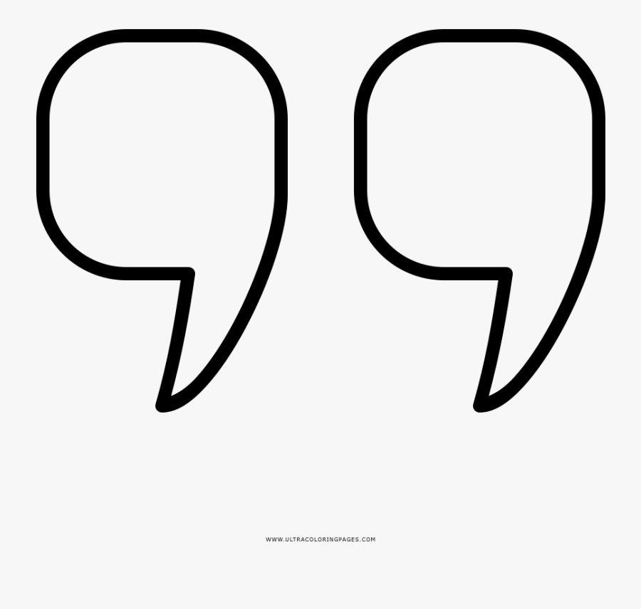 Quotation Marks Coloring Page , Free Transparent Clipart - ClipartKey