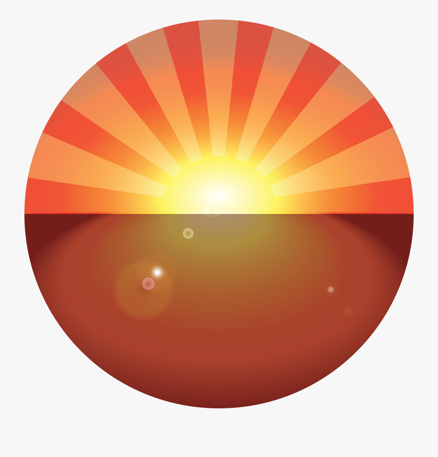 A Golden Hour Represented With Warm Colors Circle- - Circle , Free ...