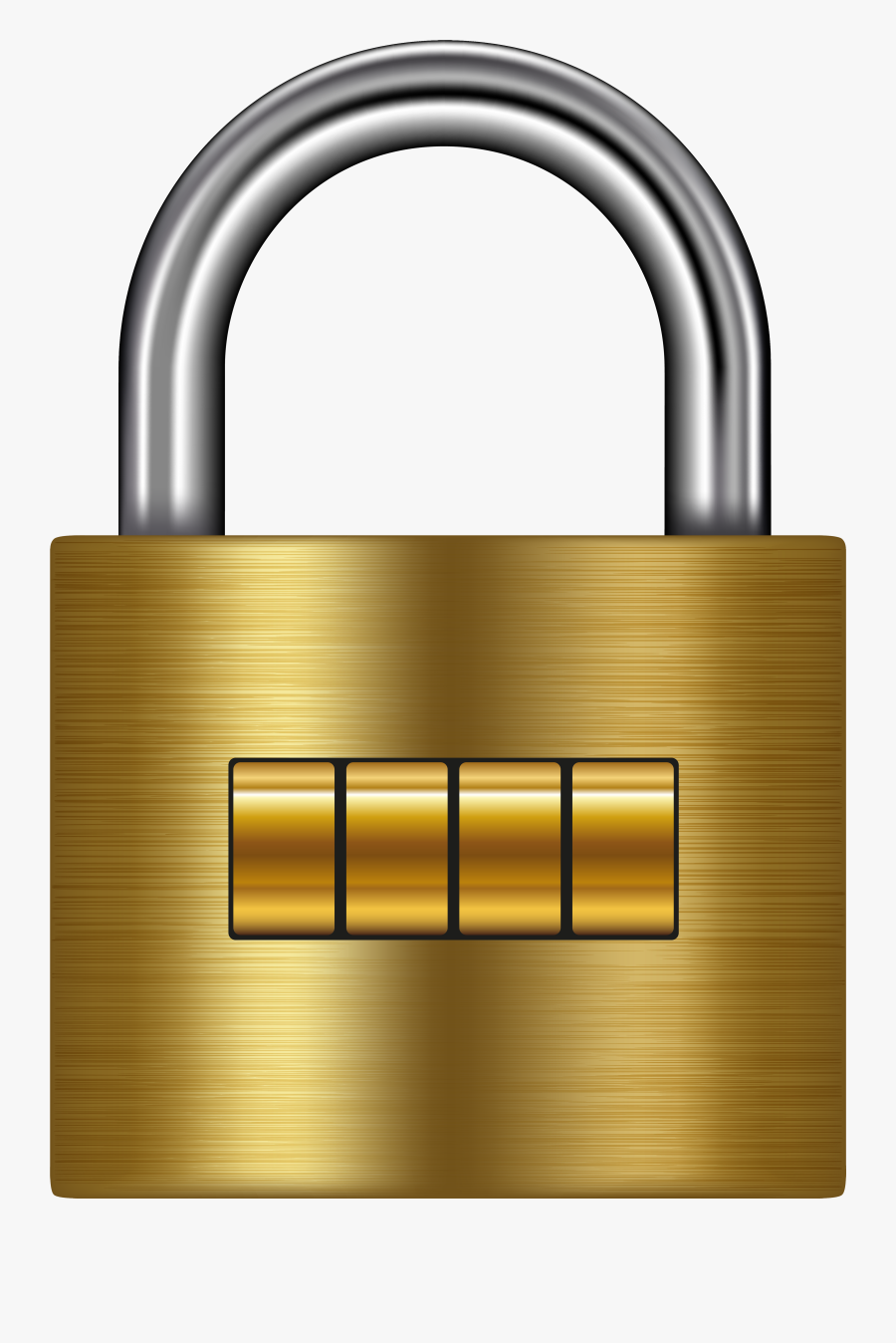 Lock Gold Png Clip Art - Transparent Background Padlock Clipart , Free ...