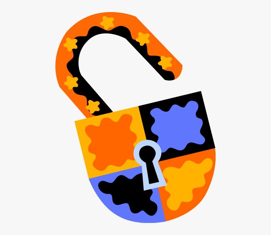 Vector Illustration Of Padlock Lock Mechanical Security , Free ...